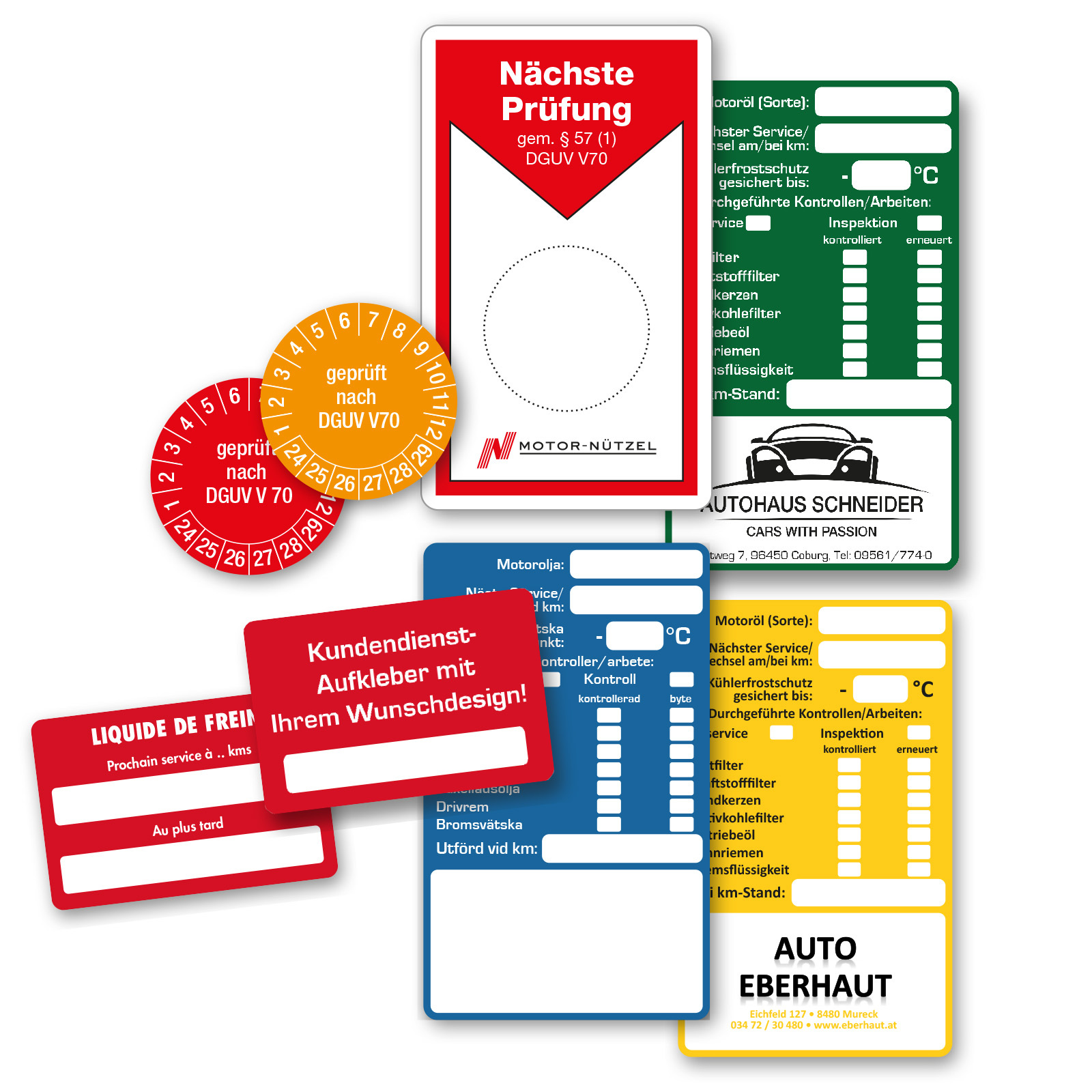 Customised customer service stickers on a roll - EICHNER - Ihr ...
